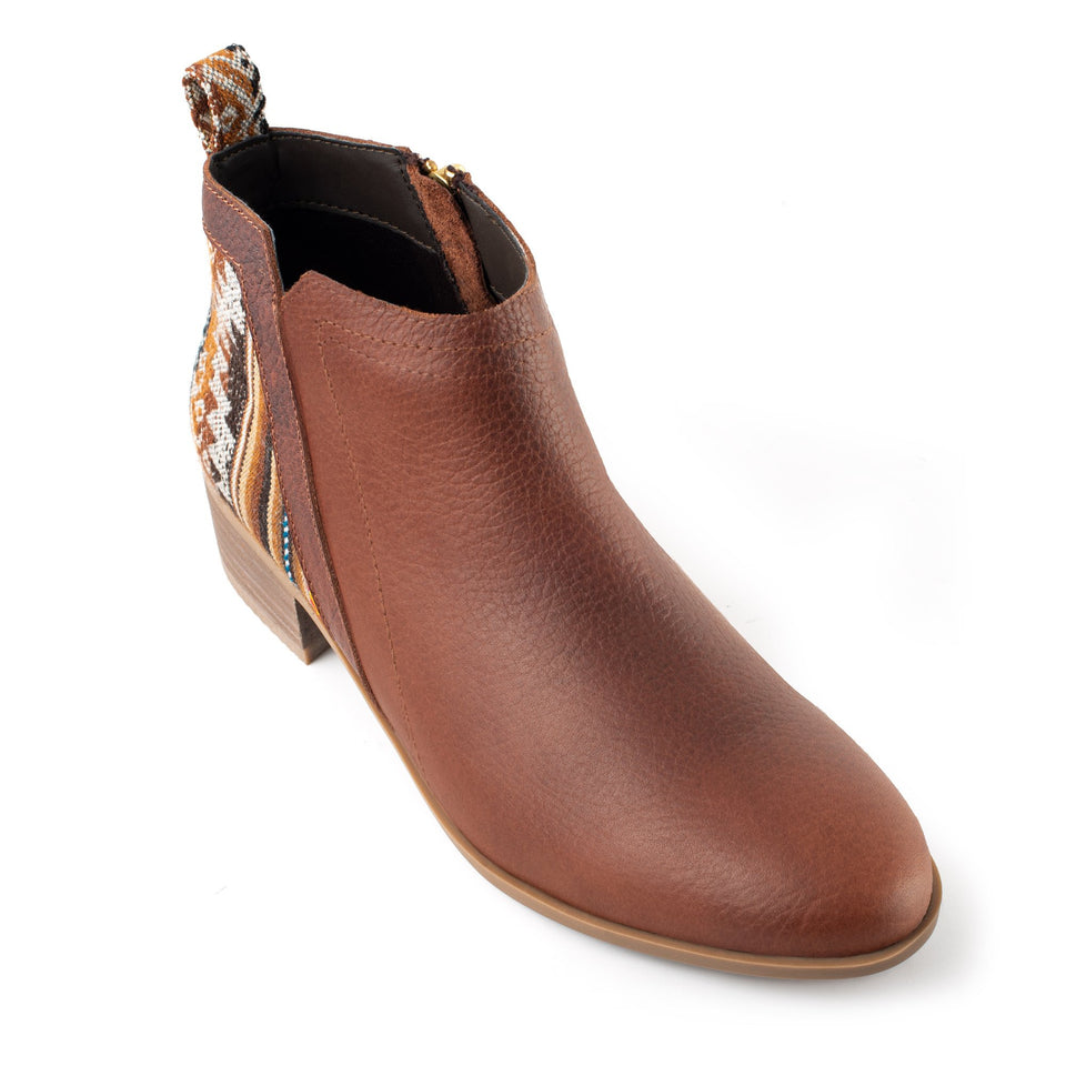 Brown Leather Bootie – Inkkas