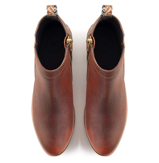 Brown Leather Bootie – Inkkas - Global Footwear
